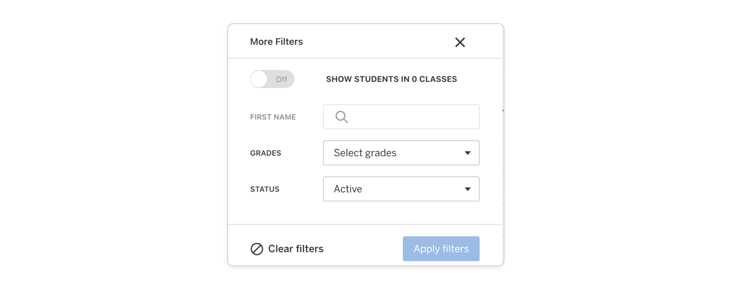 LDOE Admin Portal: Students list
