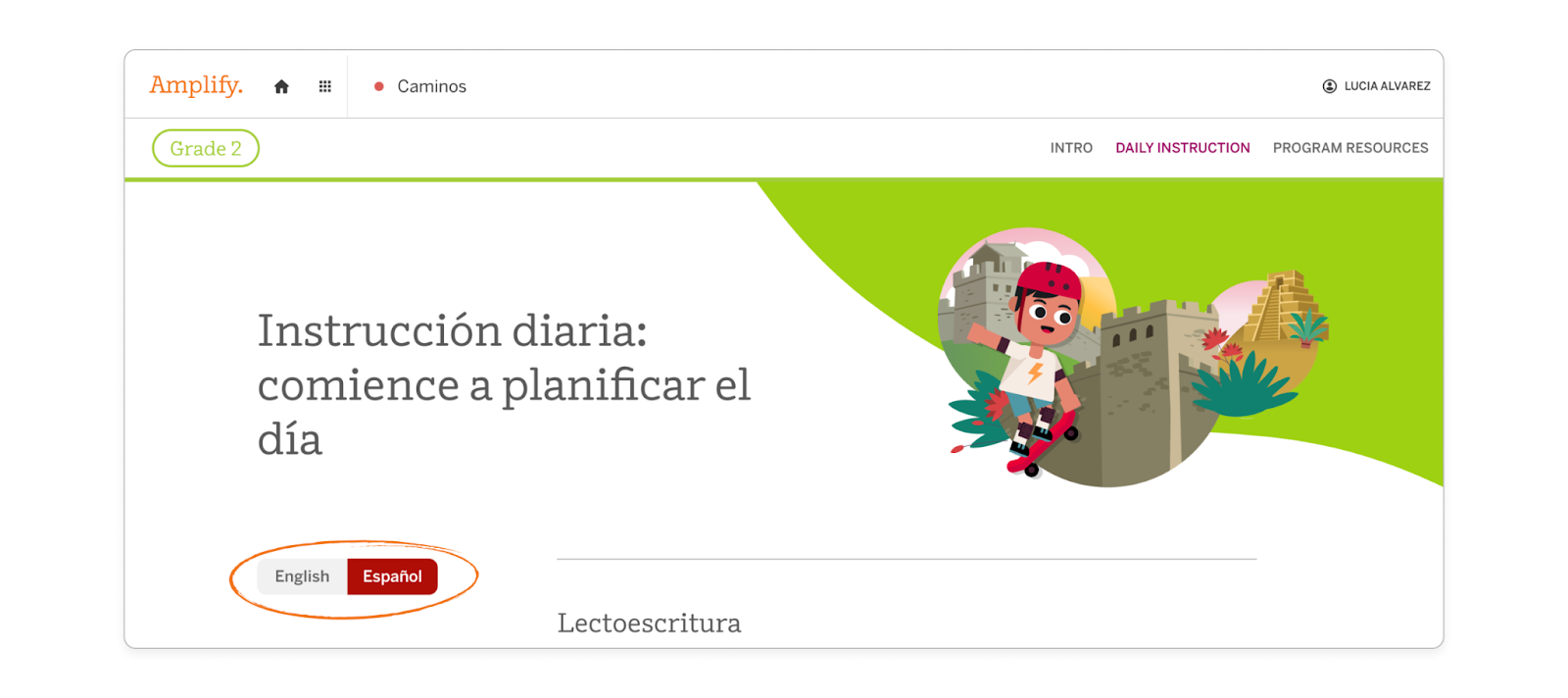 Amplify Caminos: Teacher Resource Site