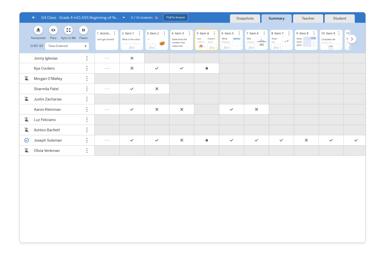 mCLASS Math: Using the Teacher dashboard