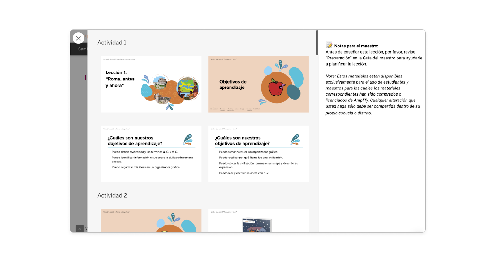 Amplify Caminos digital experience