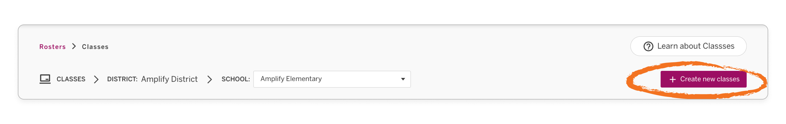 Admin Portal: Class profile