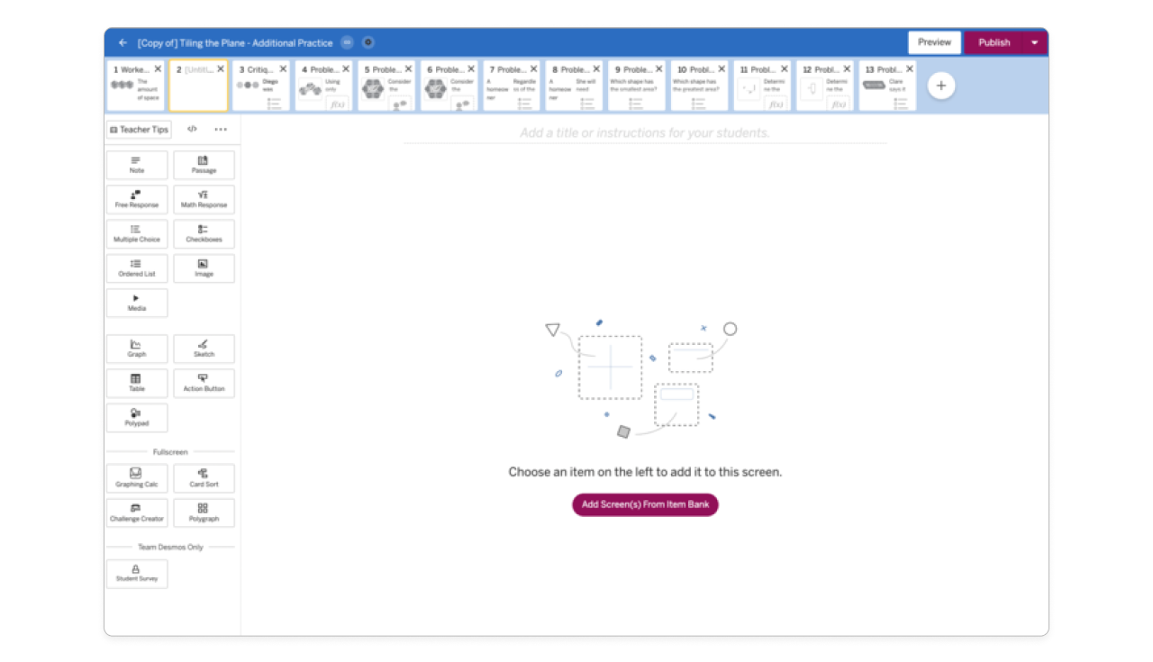 Amplify Desmos Math: Item Bank