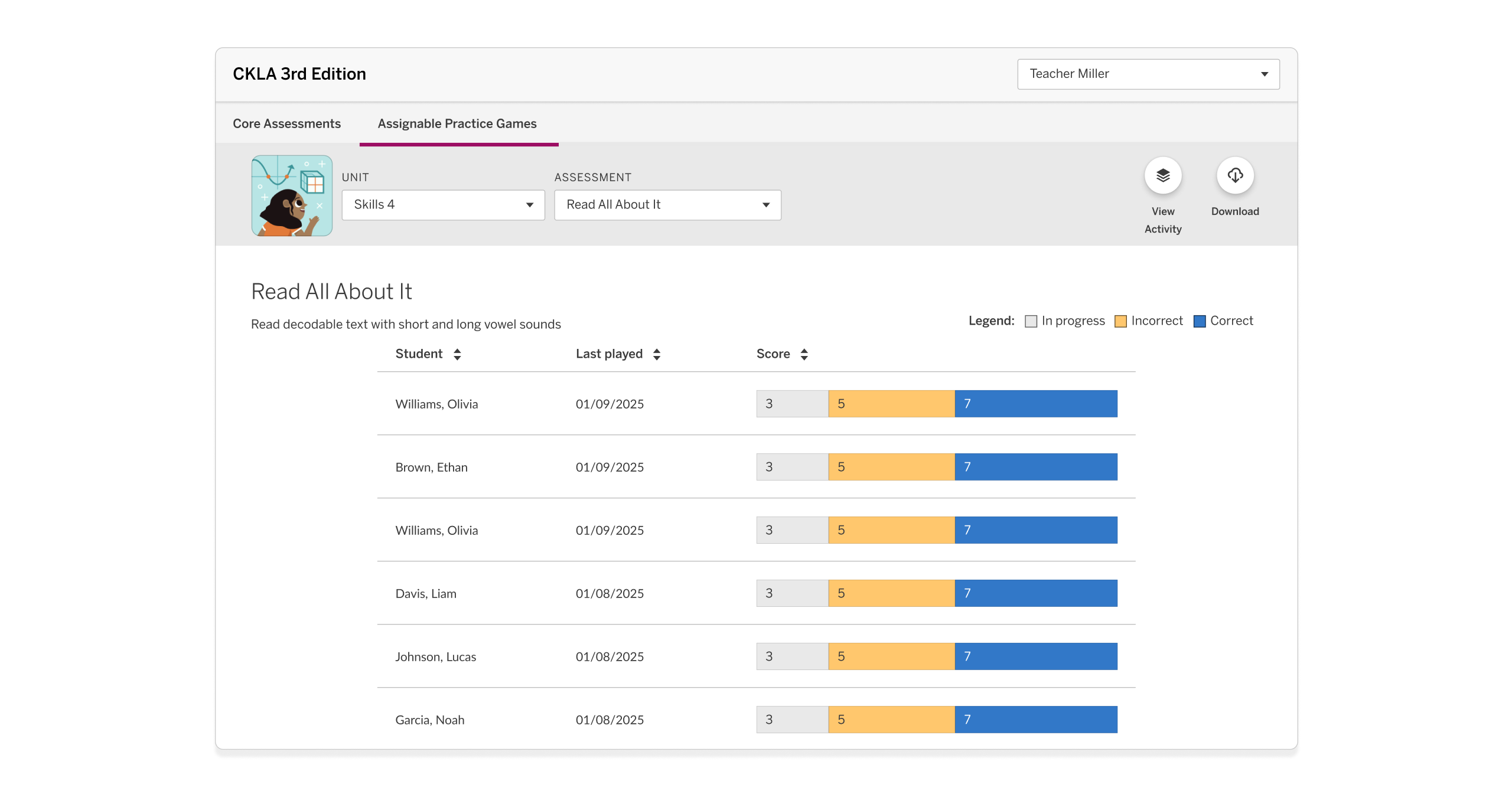 Amplify CKLA 3rd Edition: Assessment Reports