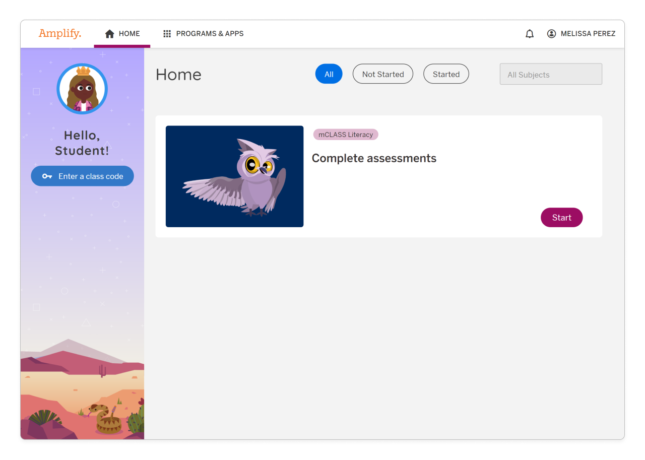 mCLASS: Educator Home and Student Home