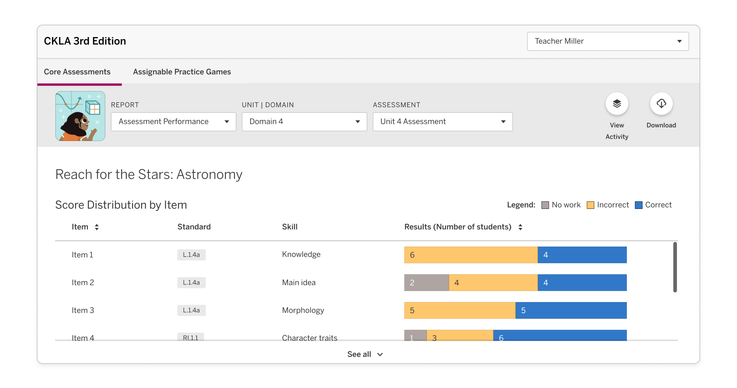Amplify CKLA 3rd Edition: Assessment Reports