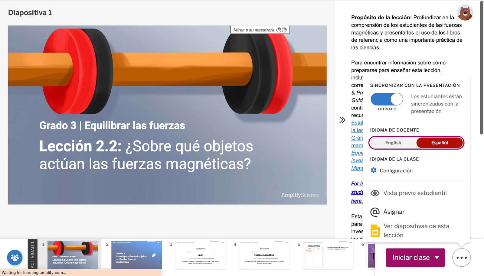 Amplify Science: Digital Experience Spanish