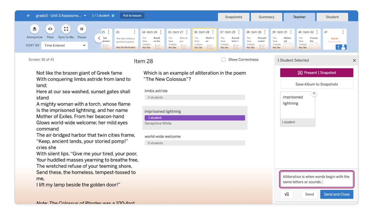 Amplify CKLA 3rd Edition: Written feedback