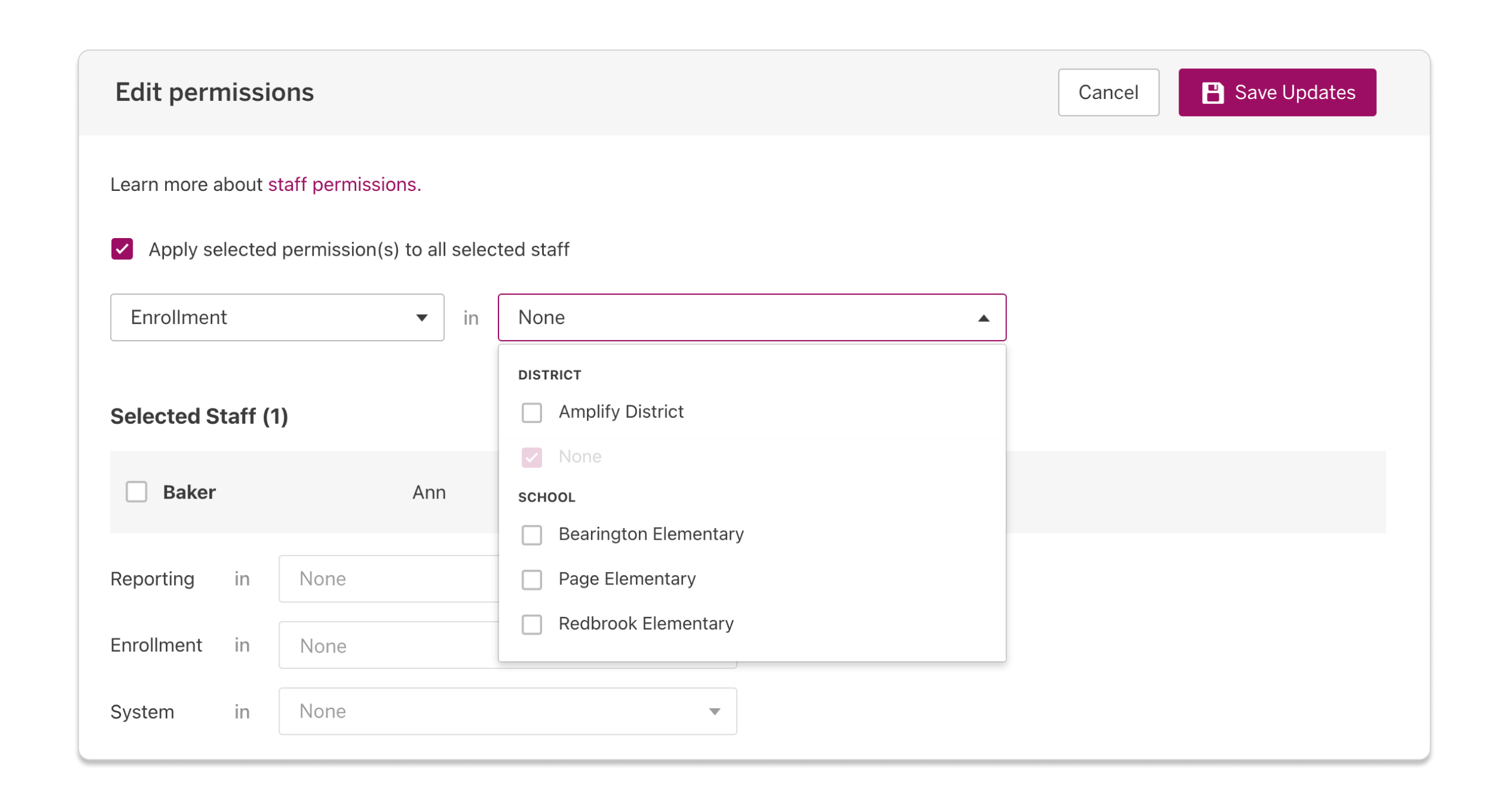 Admin Portal: Permissions