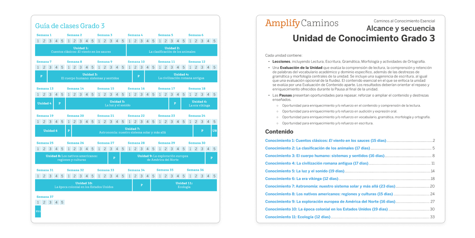 Amplify Caminos: Planning and pacing