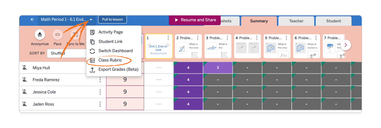 Schoology: Grade sync for Amplify Desmos Math
