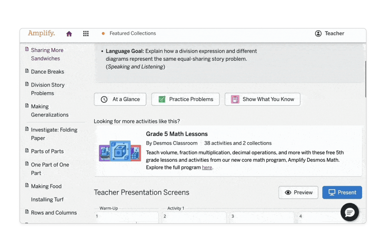Amplify Classroom: How to teach your first K–5 lesson with students using print