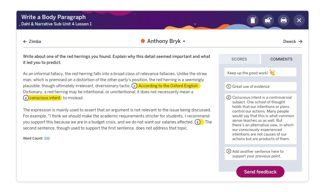 Amplify ELA Classwork: How to easily access and review student work