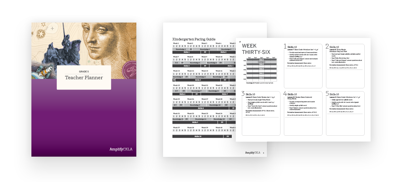 Amplify CKLA: Planning and pacing