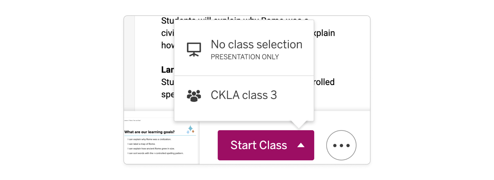 Amplify CKLA digital experience: Teaching a class