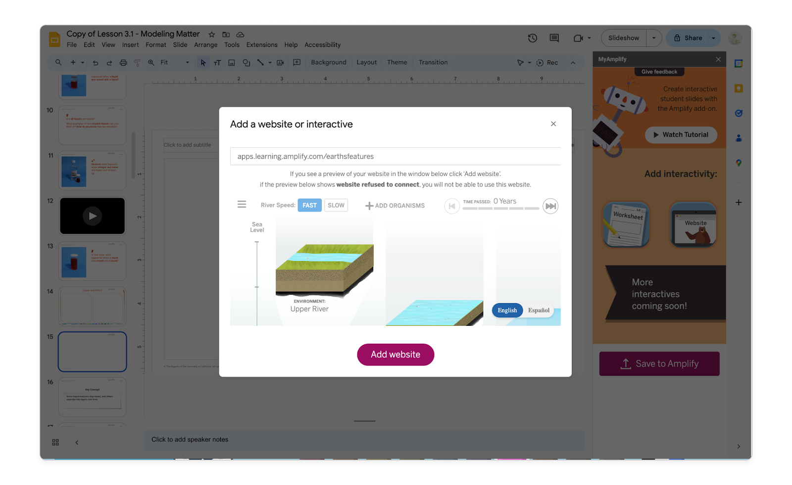 MyAmplify for Google Slides Add-on