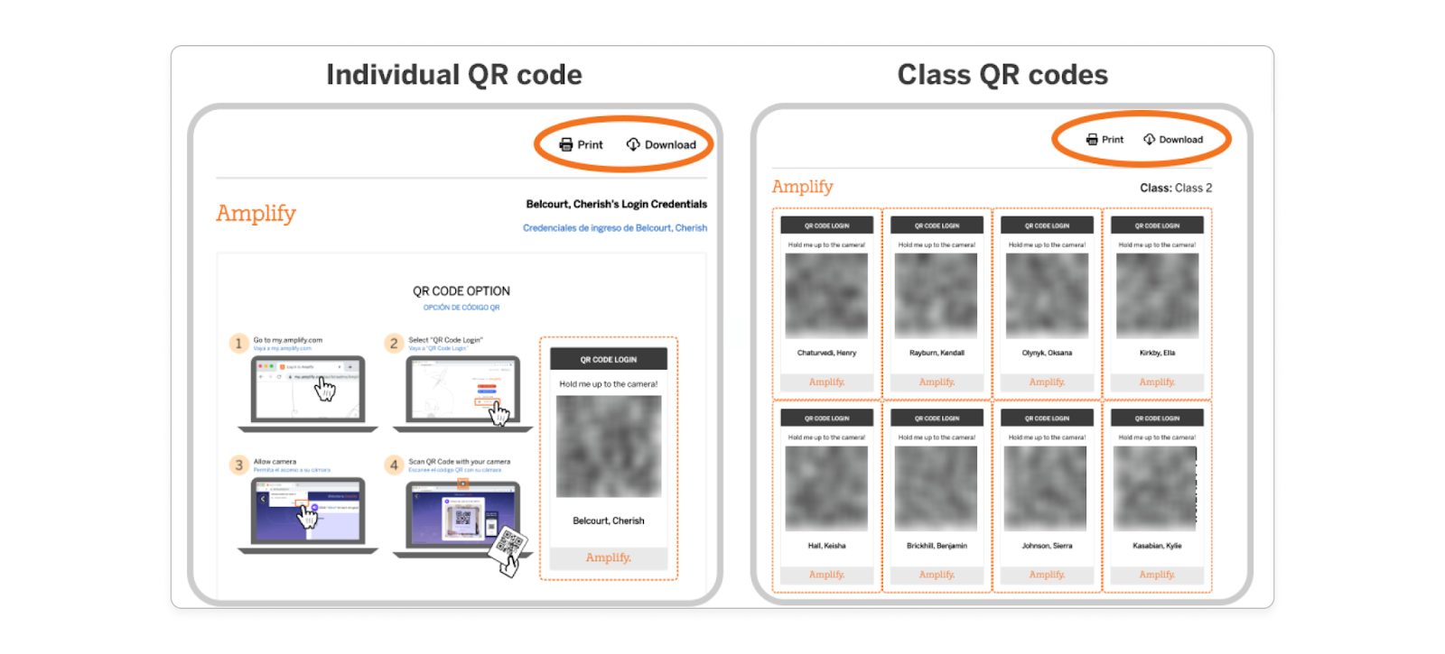 QR Code Login for Amplify Science