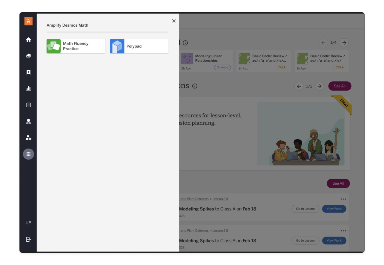 Math Fluency Practice: Student and teacher access
