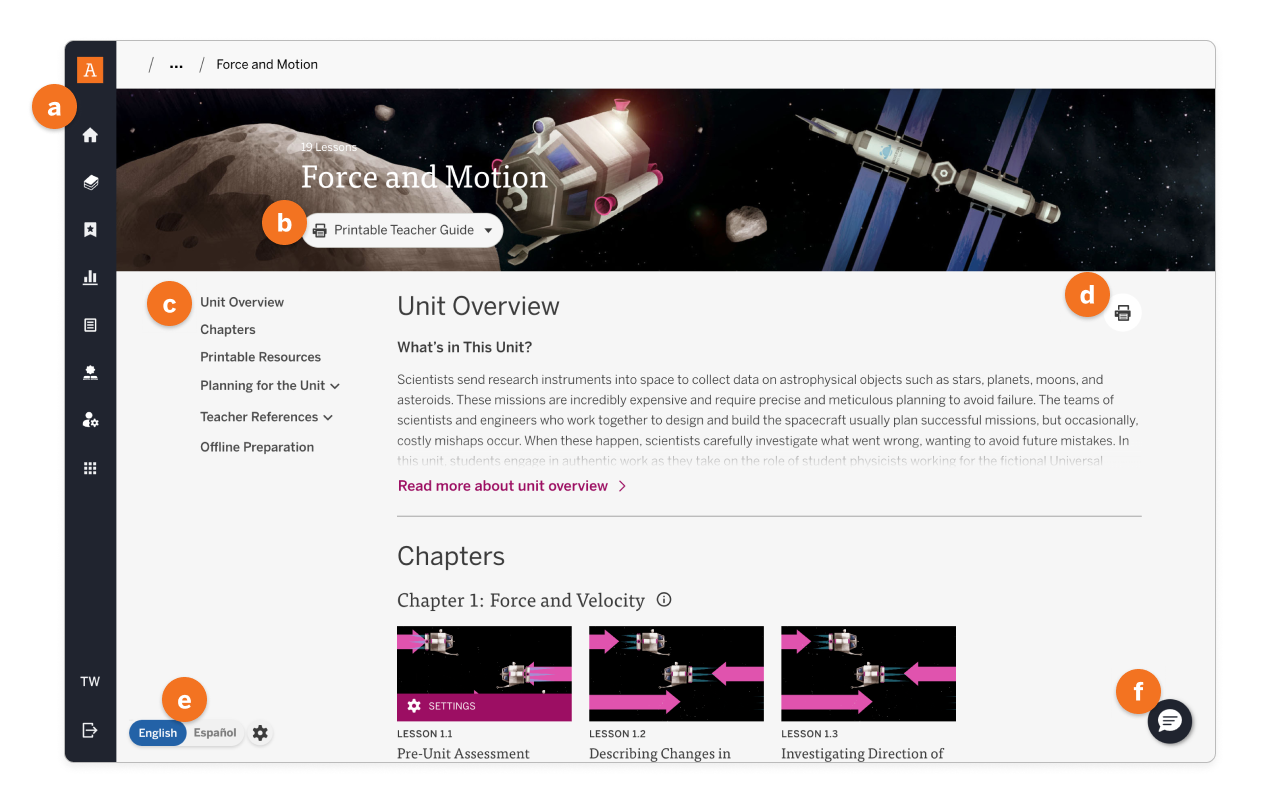 Amplify Science 6–8 program features