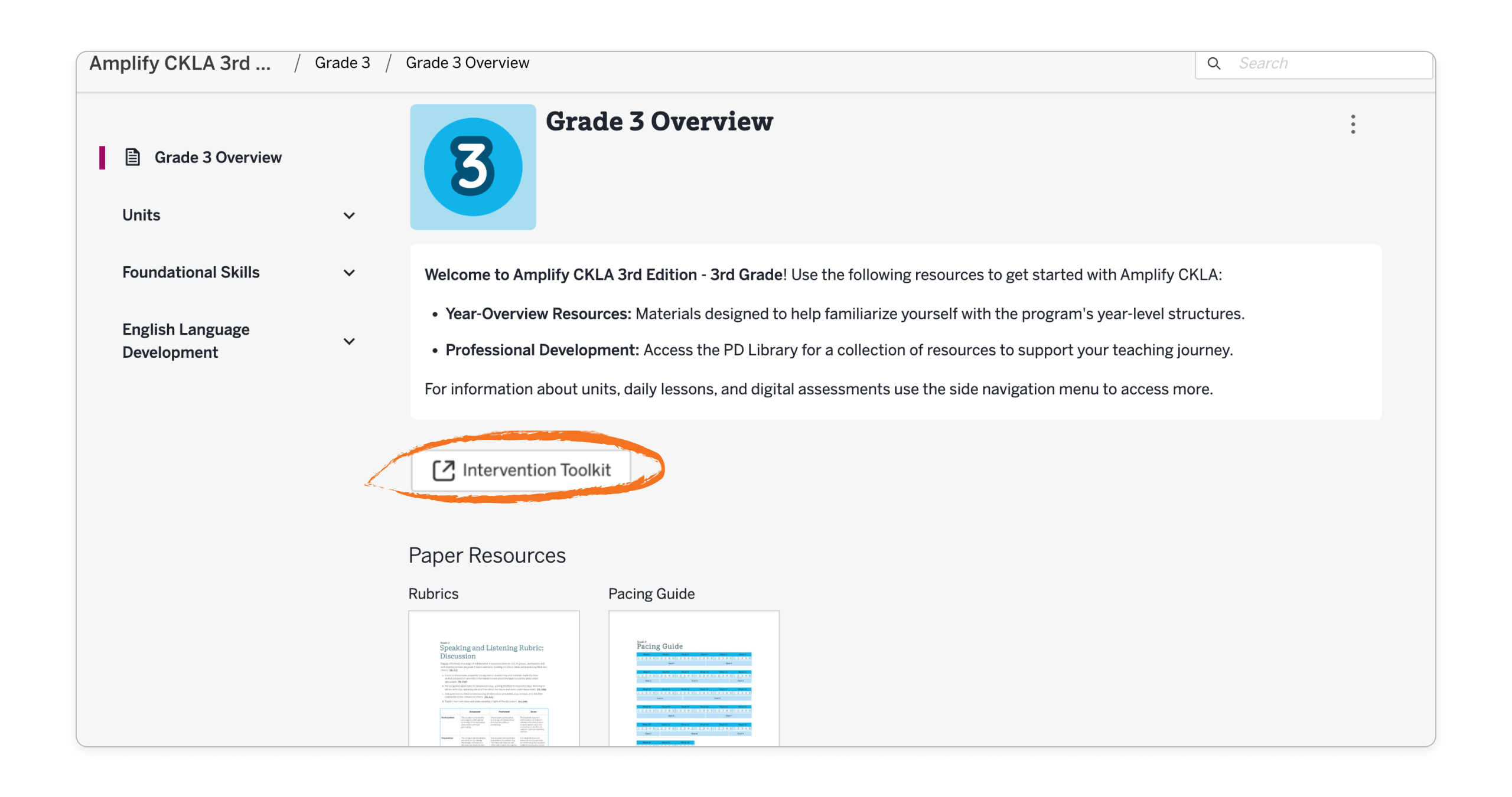 Amplify CKLA 3rd Edition: Intervention Toolkit