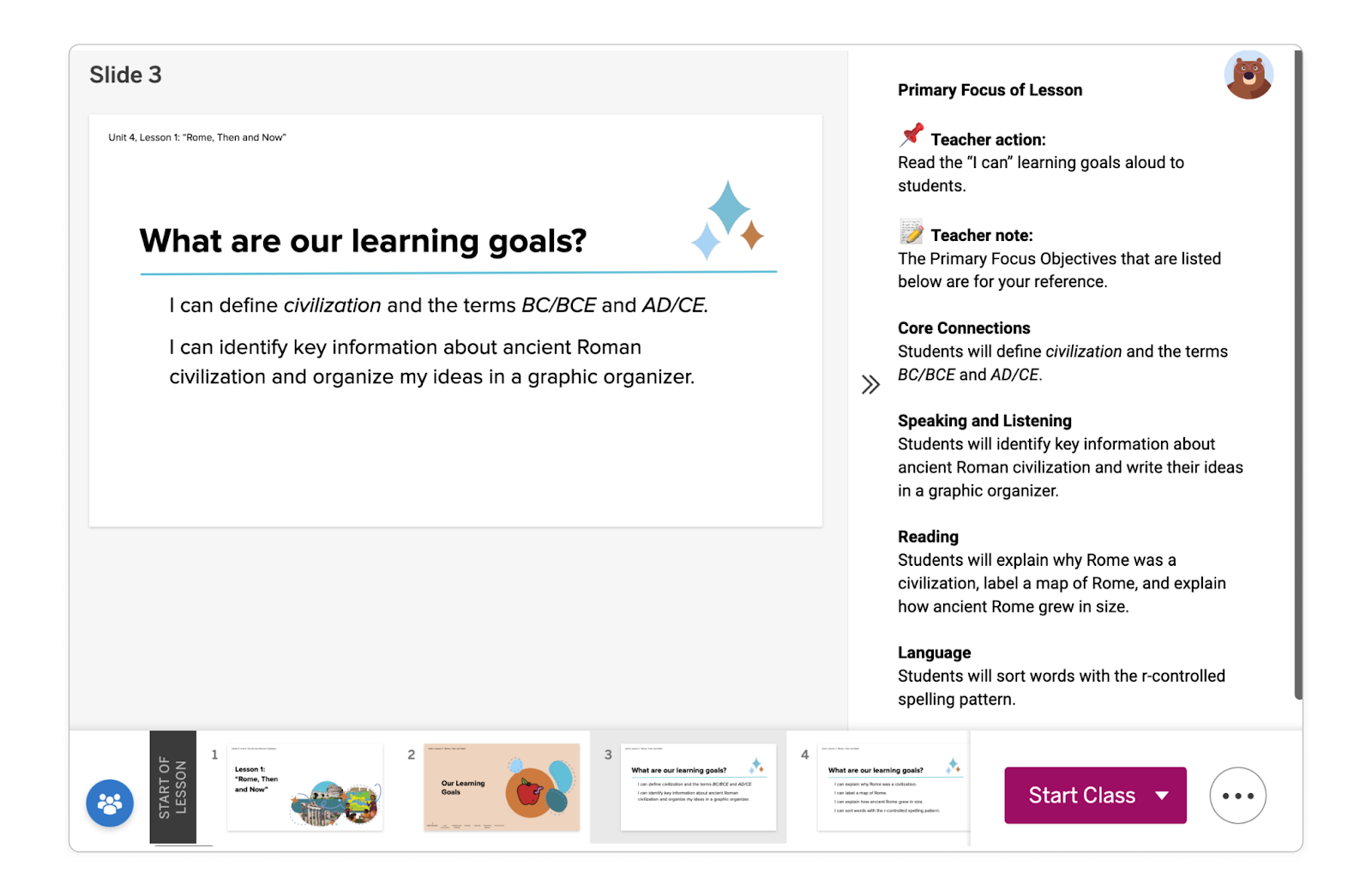 Amplify CKLA digital experience: Teaching a class