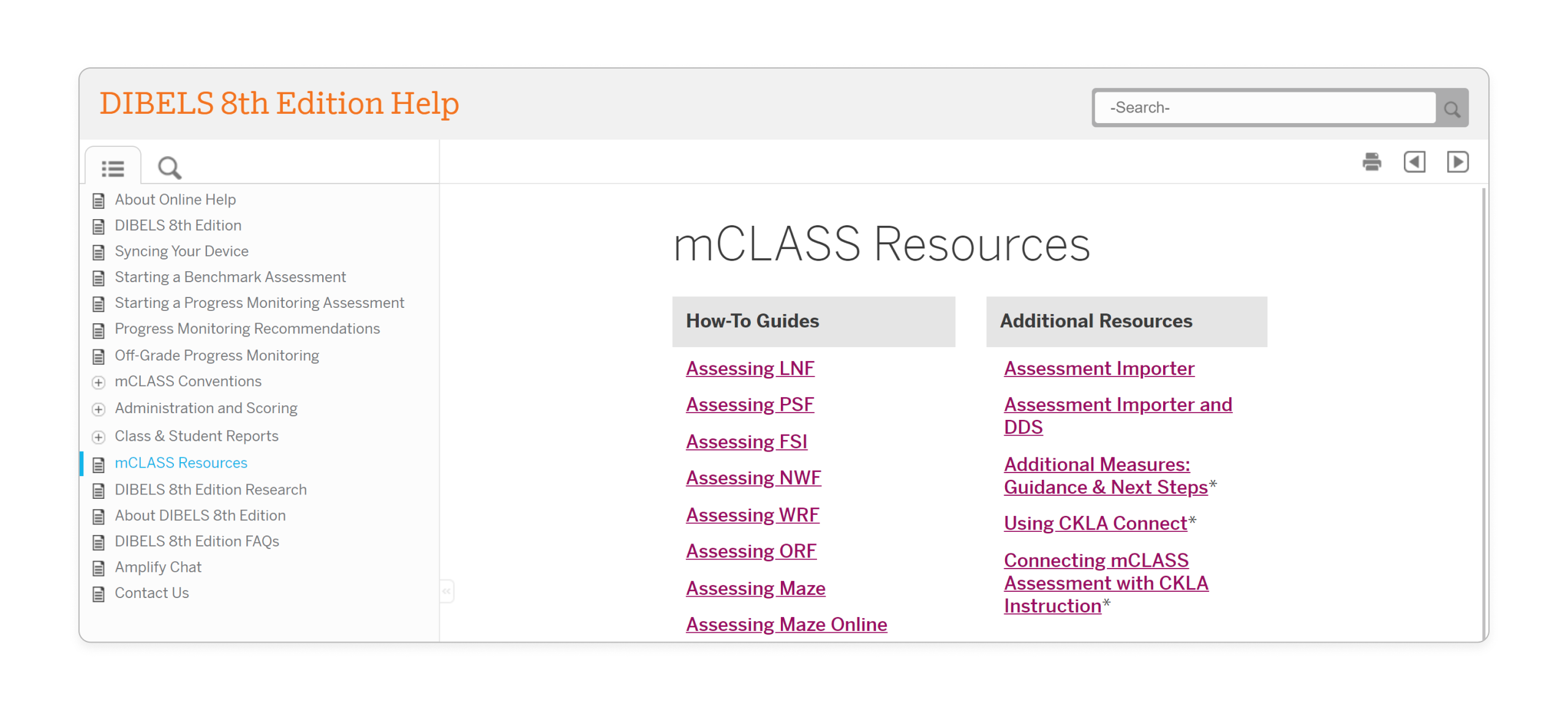 mCLASS: Finding program resources